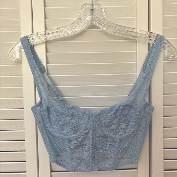 Urban Outfitters | Tops | Uo Light Blue Corset | Poshmark